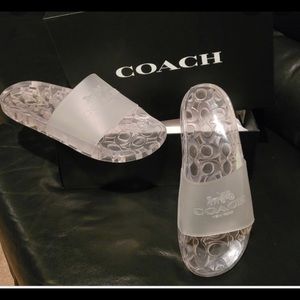 Coach | Shoes | Coach Premium Clear Logo Premium Sliders | Poshmark